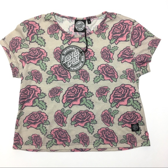 Santa Cruz Skateboards | Tops | Santa Cruz Floral Crop Top Limited Run ...